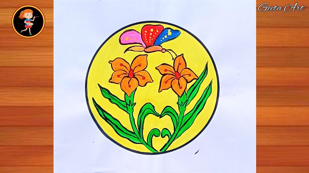 alekhan drawing | class 10 drawing alekhan drawing | kaner ke phool ka ...