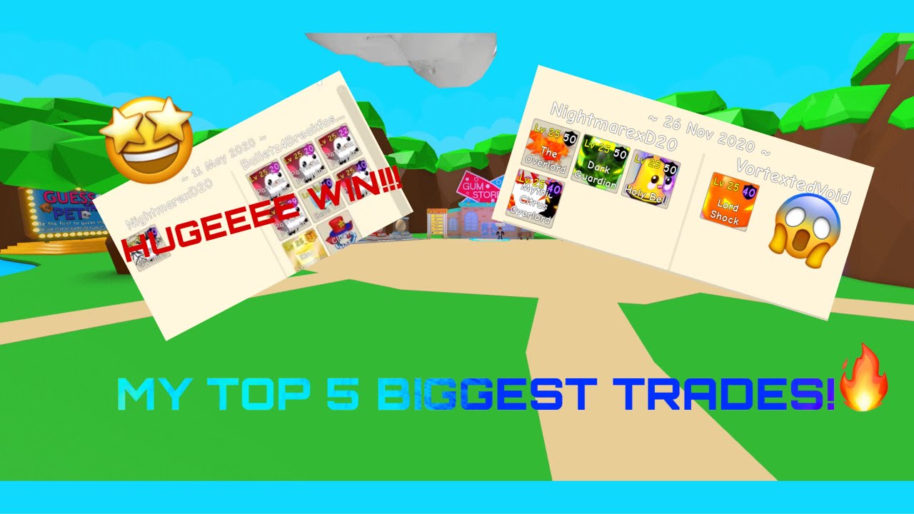 MY TOP 5 BIGGEST TRADES IN BGS! *BETA TV, LORD SHOCK*| Bubblegum ...