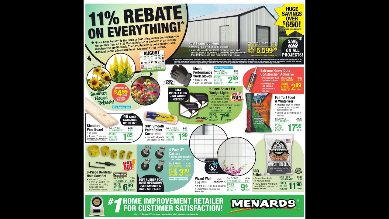 Menards Weekly 11% OFF Everything! Ad - YouTube