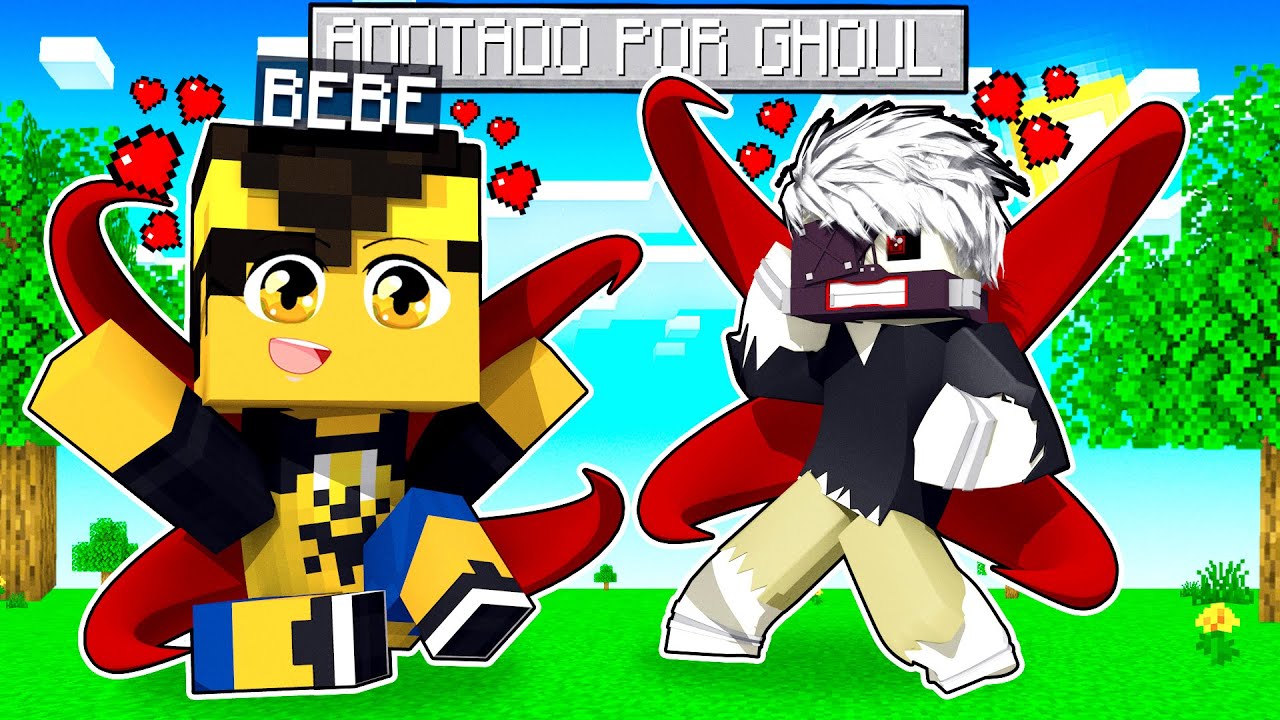 FUI ADOTADO por UM GHOUL no MINECRAFT! *Tokyo Ghoul* - YouTube