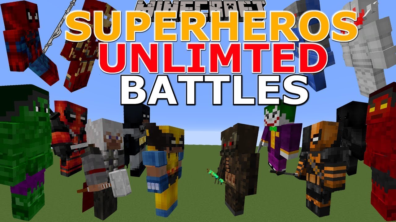 Minecraft: Superheros Unlimited Mod Battles / Heros vs. Villains - YouTube