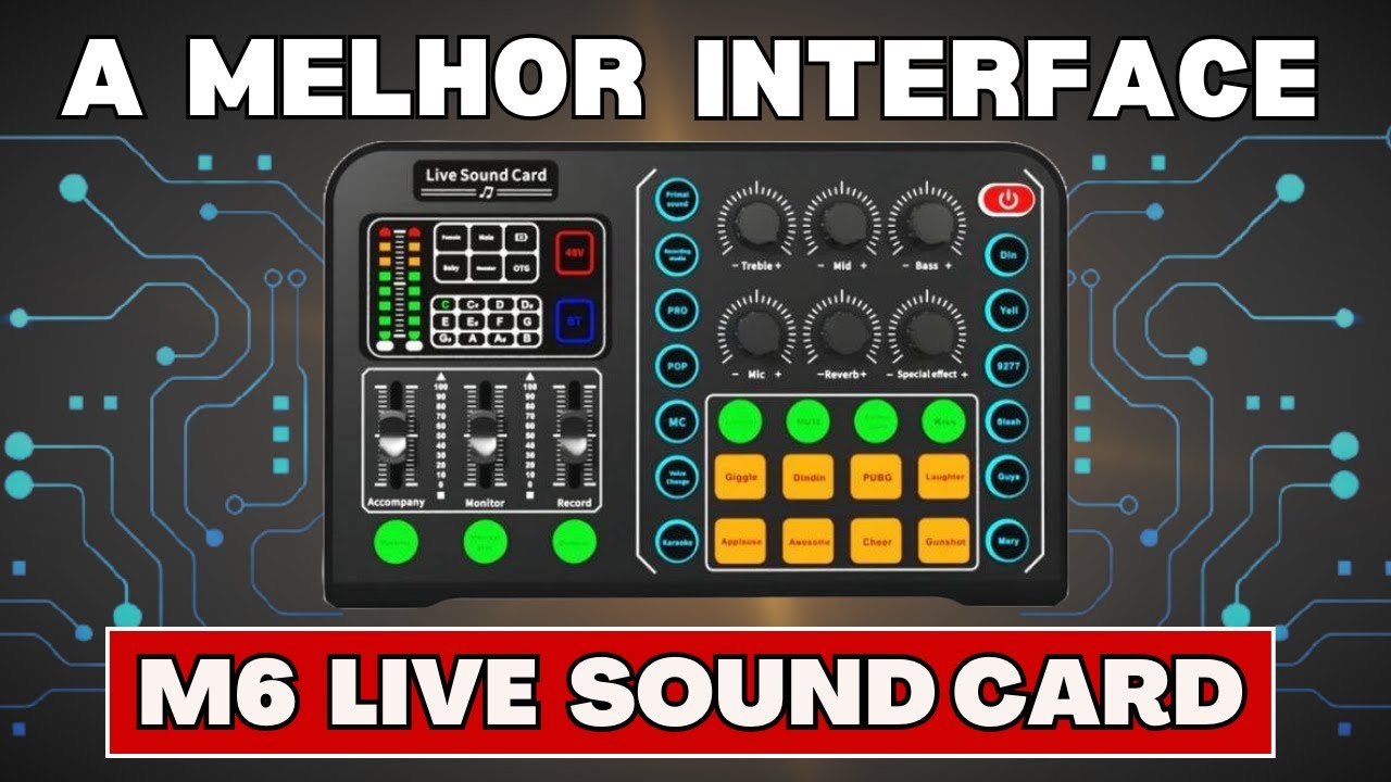 Conheça a M6 Live Sound Card Interface de áudio e Stream Deck - YouTube