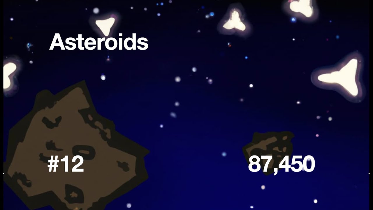 Asteroids 12 (retro coin-op videogame with ships scoreboard via Lua ...