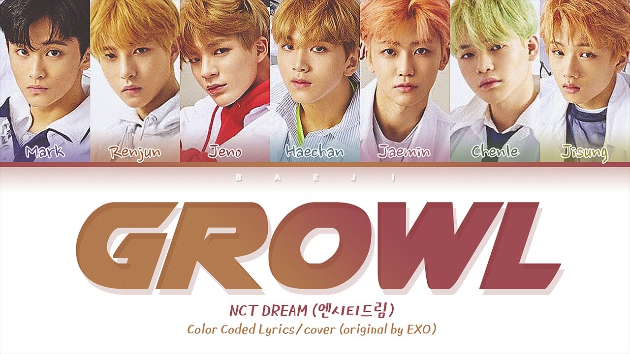 [Cover] NCT DREAM 엔시티 드림 'Growl' 으르렁 original by EXO | Color Coded ...