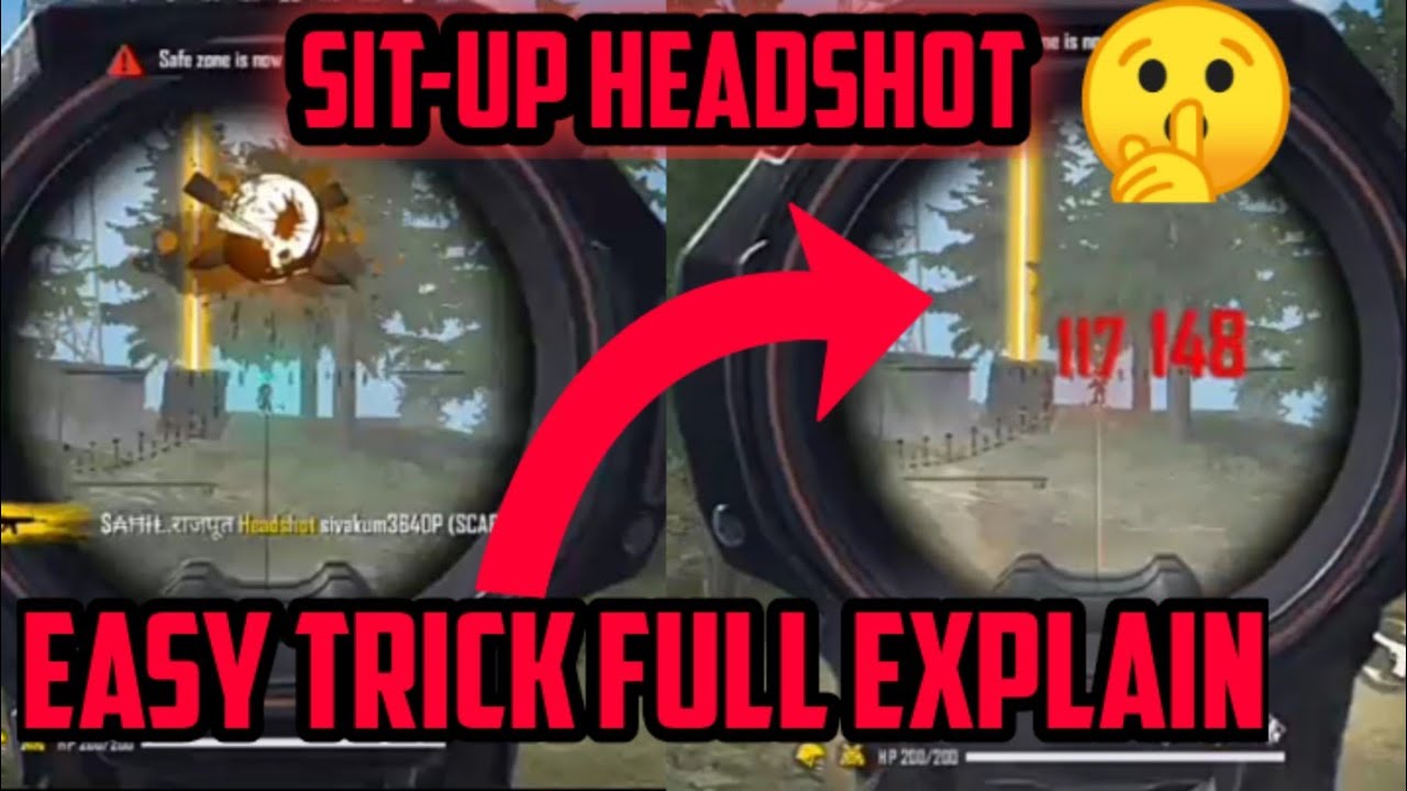 AUTO HEADSHOT TIPS AND TRICKS IN FREE FIRE | NO HACK SIT UP HEADSHOT ...