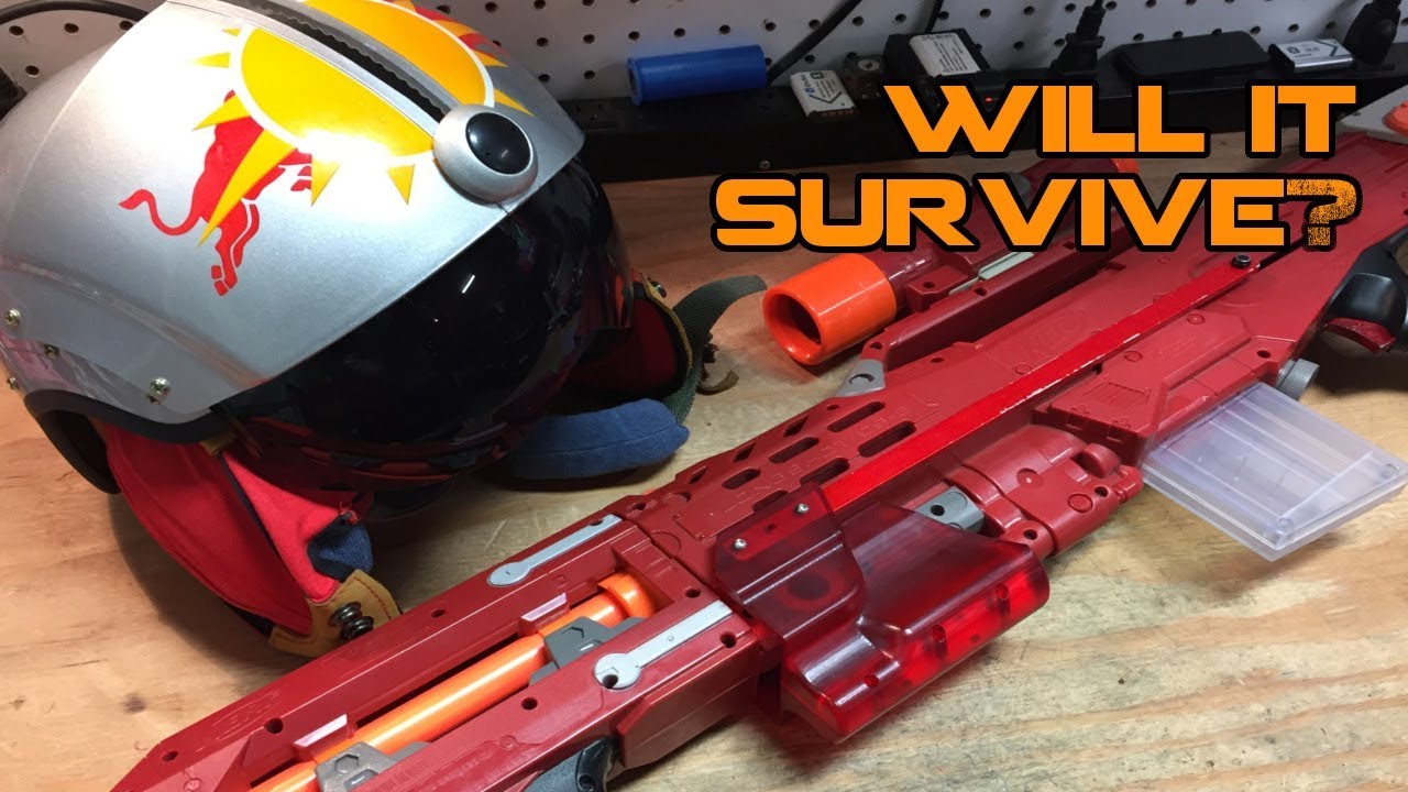 "Cosplay" Pilot Helmet vs. Modded NERF Longshot | Walcom S7 - YouTube