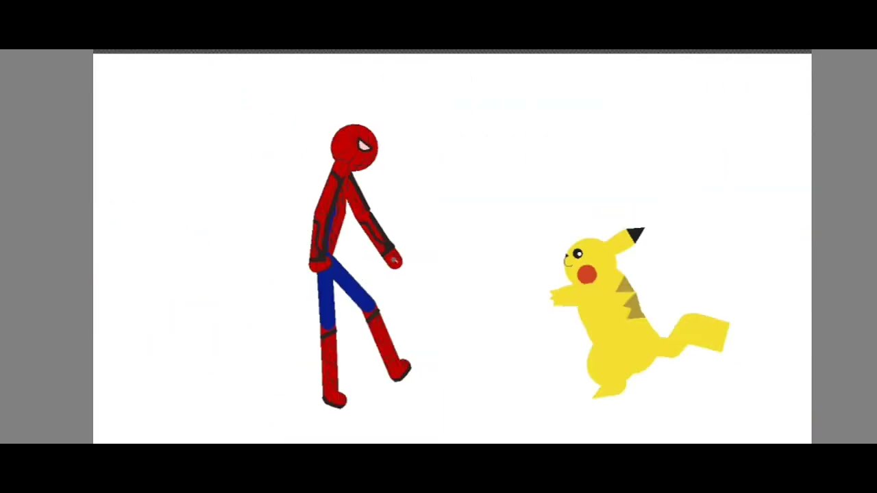 spider-man vs Pikachu stick Anime - YouTube