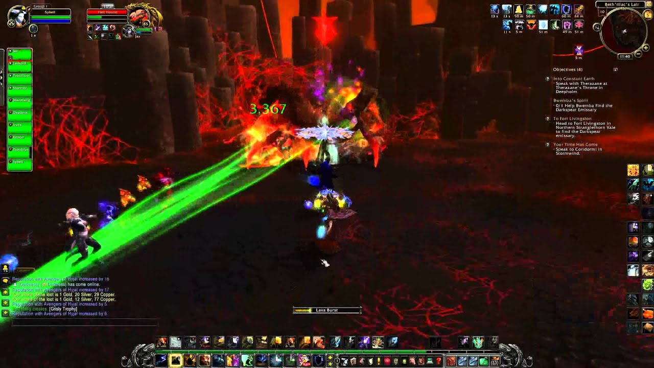 World of Warcraft - Firelands Raid - 3 Bosses - YouTube