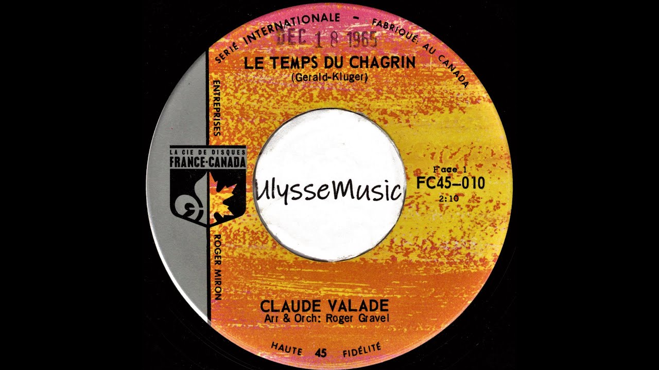 Claude Valade - Le Temps du Chagrin - YouTube