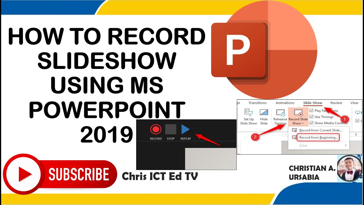 HOW TO RECORD SLIDESHOW USING MS POWERPOINT 2019 - YouTube