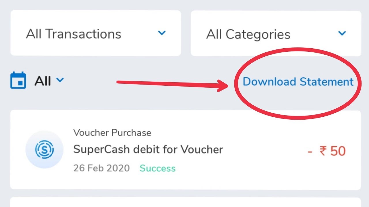 How to download Transaction History Statement in MobiKwik - YouTube