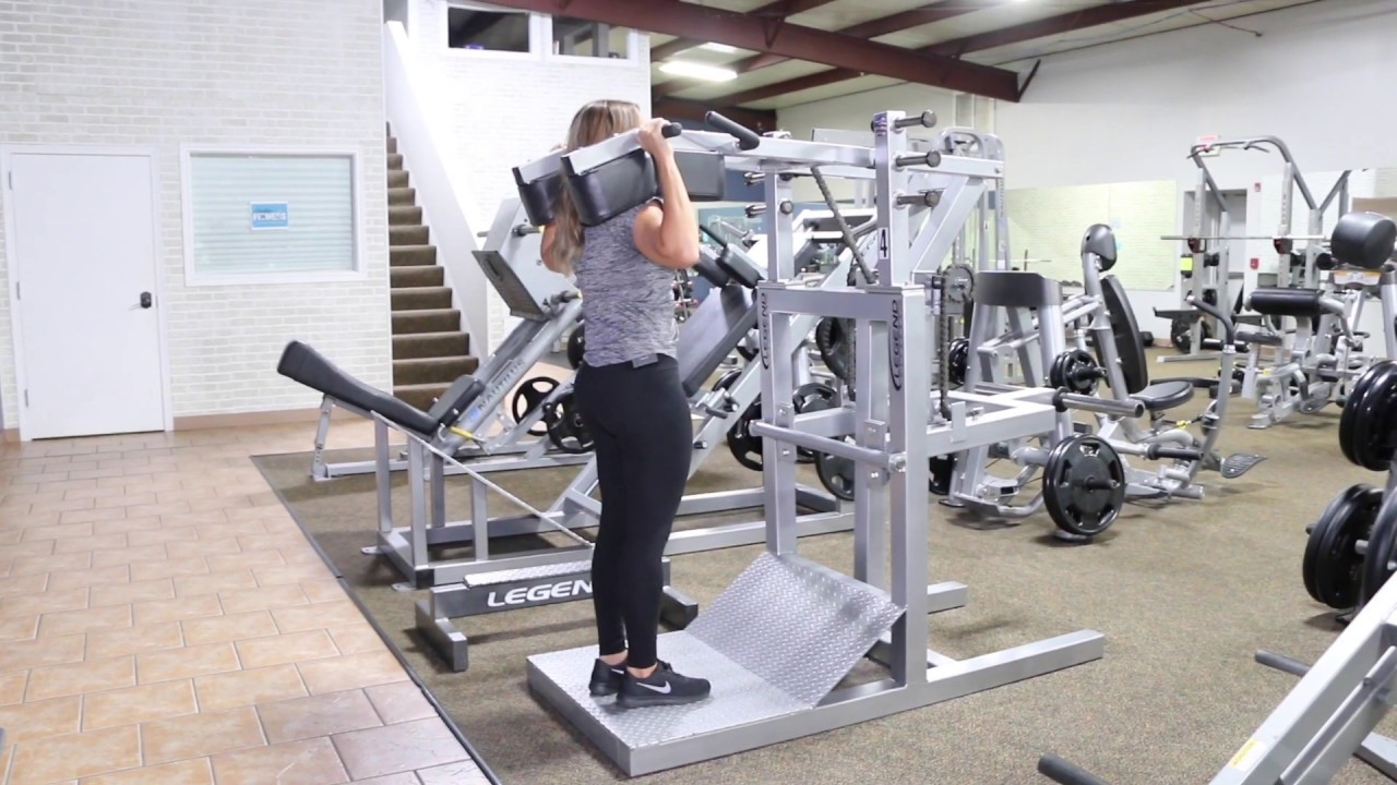 Legend front squat plate loaded - YouTube