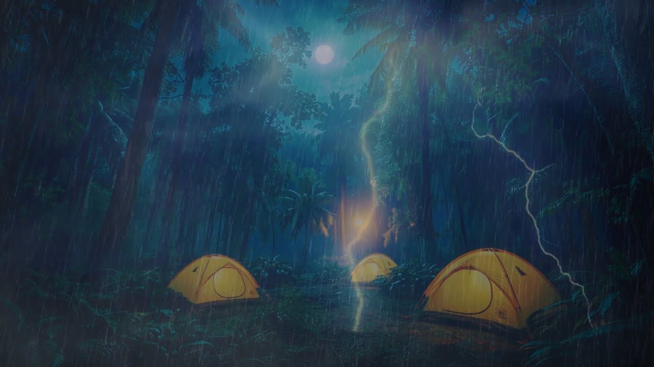 Relaxing Rain in the Forest – Cozy Camping Ambience for Sleep - YouTube