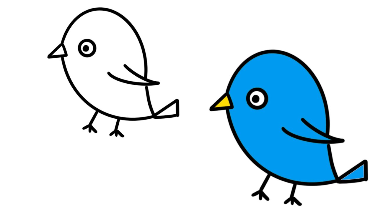 How to DRAW a Bird step by step| Draw & Learn | Cách vẽ con chim đơn ...