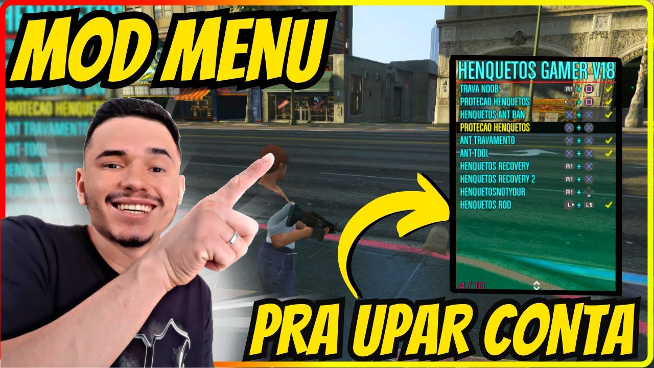 COMO INSTALAR MOD MENU PARA UPAR CONTA NO GTA V OG HEN/CFW PASSO A ...