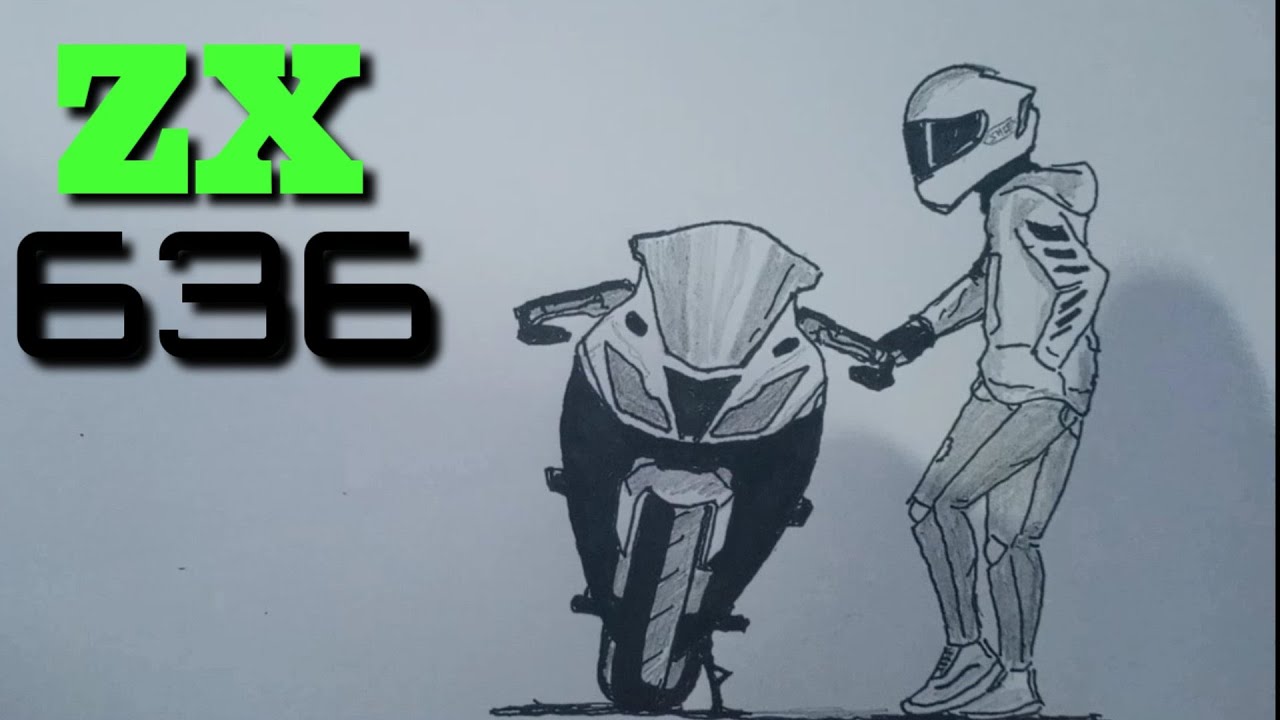 Cara Menggambar motor sport zx 636 -Yadi Drawing - YouTube