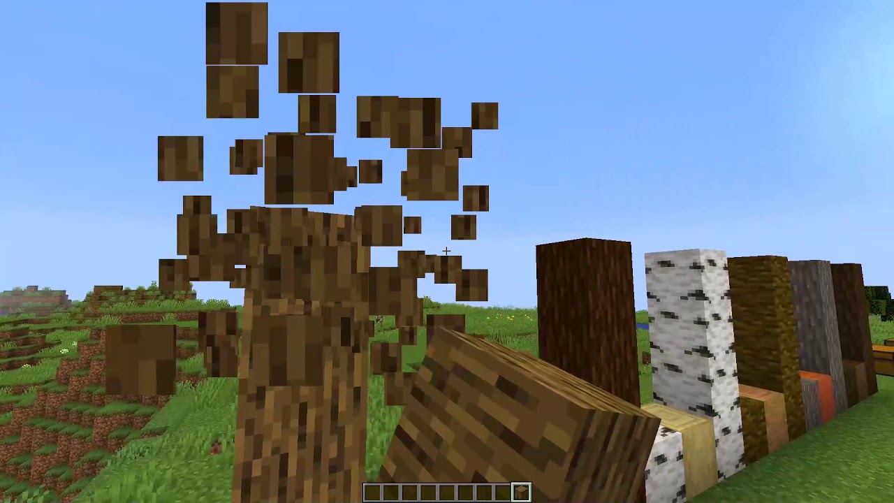 MINECRAFT | COMO HACER TRONCOS DE ROBLE SIN CARAS - YouTube