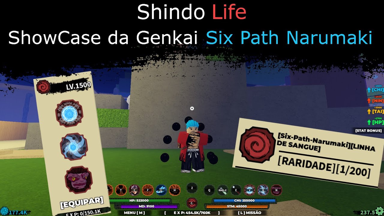 ShowCase da Genkai Six Path Narumaki no Shindo Life - YouTube
