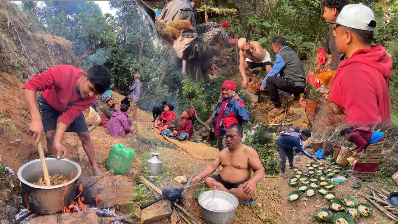 Traditional Nepali Magar Culture Puja | Amazing Lifestyle Of Rural ...