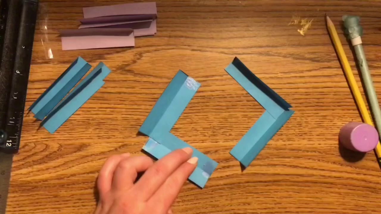 Paper construction art activity paper 3D cube - YouTube