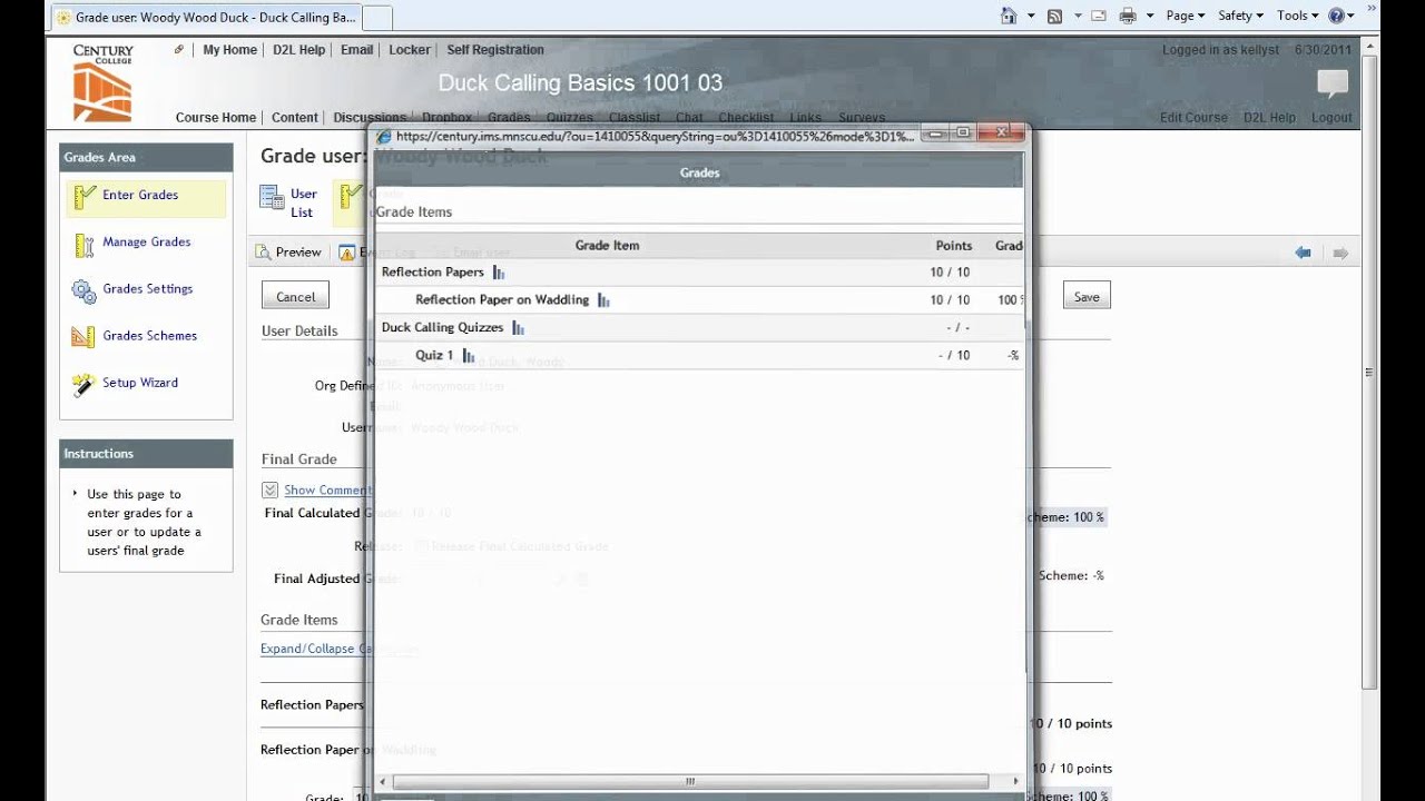 Setting up the D2L Gradebook - Part 4: Student Previewing and Releasing Grades - YouTube