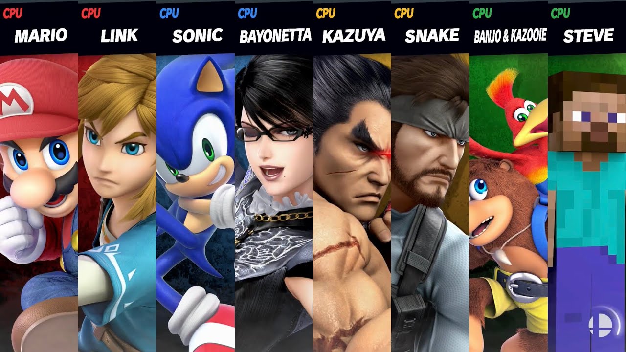 All Nintendo And Sega Characters