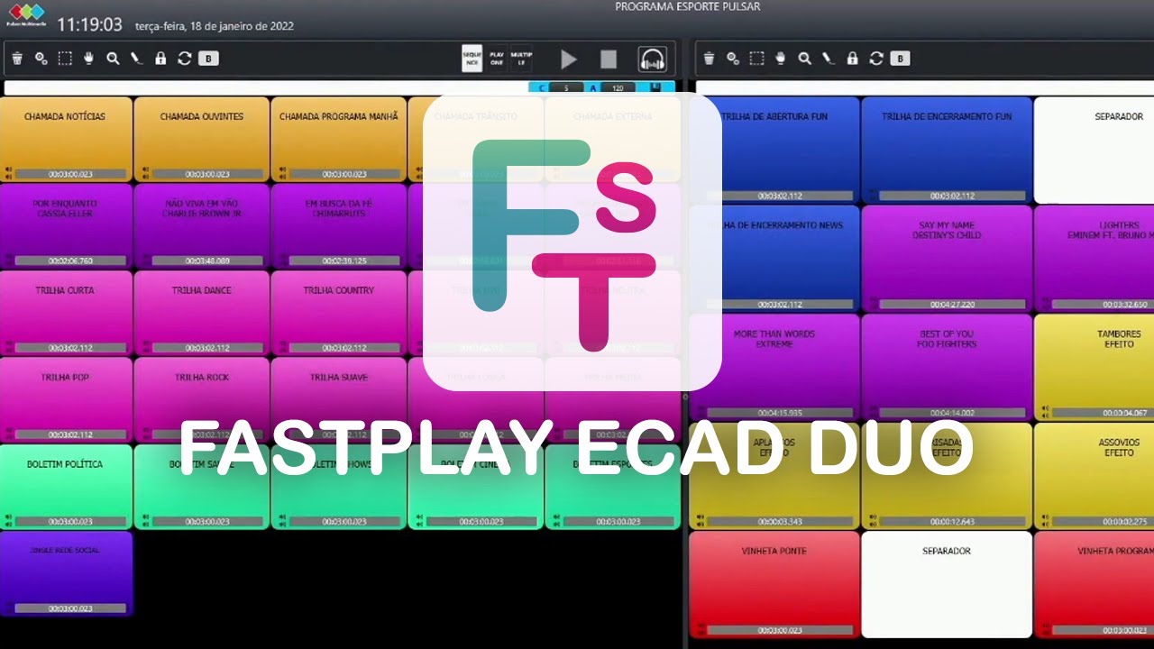 FASTPLAY ECAD DUO | Botoeira de Vinhetas com Registro para o ECAD - YouTube