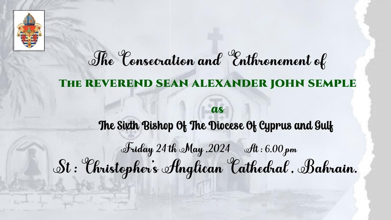 Consecration & Enthronement of Rev. Sean Alexander John Semple - YouTube