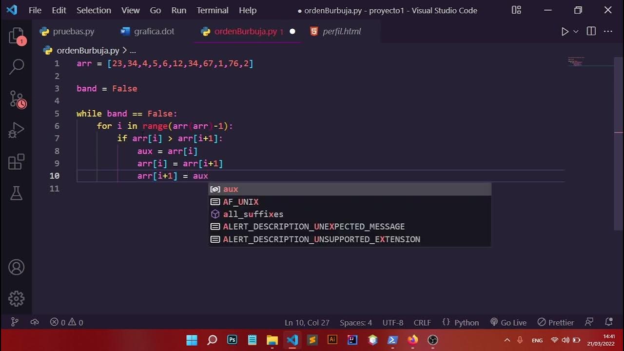 Ordenamineto burbuja (Bubble sort) || PYTHON - YouTube