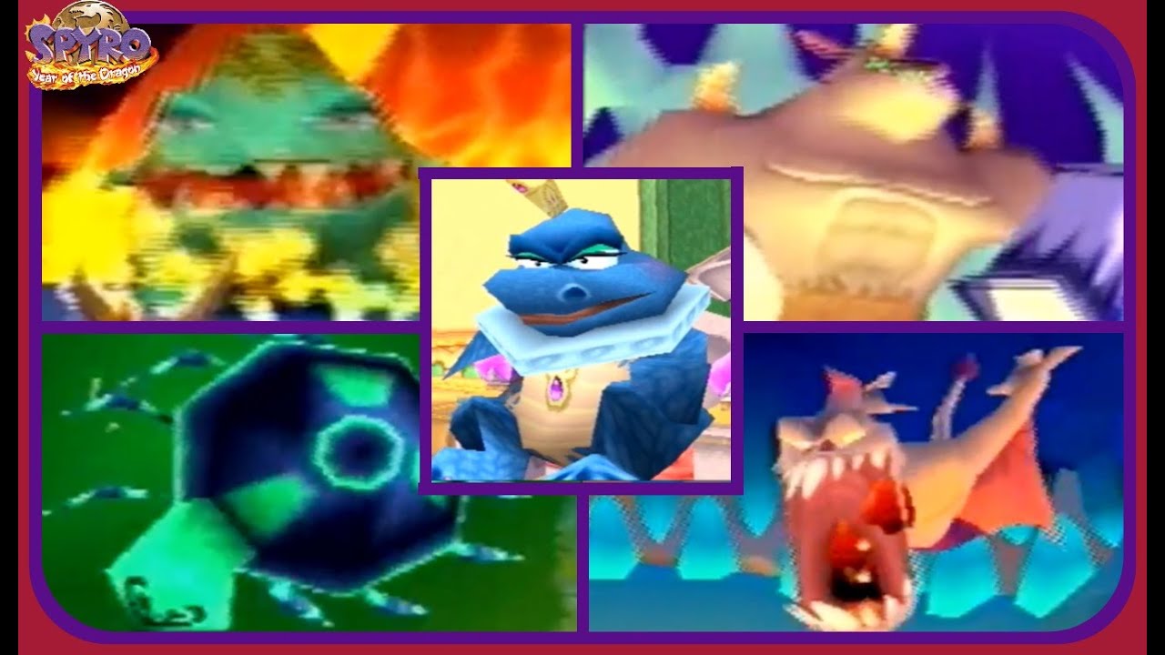 Spyro: Year of the Dragon: All Boss Encounters - No Damage!! - YouTube