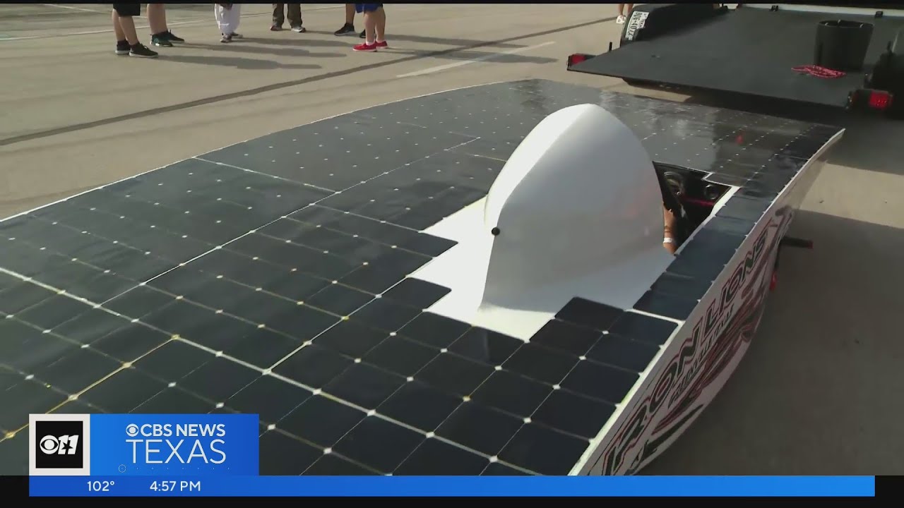 Solar powered cars take over Texas Motor Speedway - YouTube