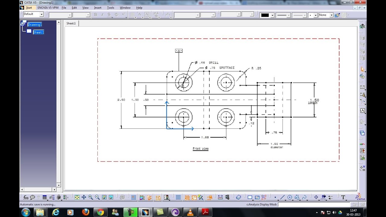 Catia V5 Drafting|Position independently & Acc to Elements(ISO & 3rd ...