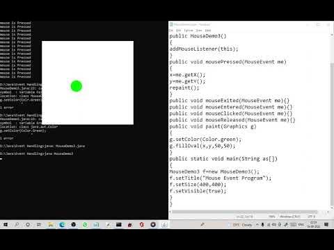 Java Program to Display Circle any where the mouse clicks on Screen using Mouse Event | BCS ...