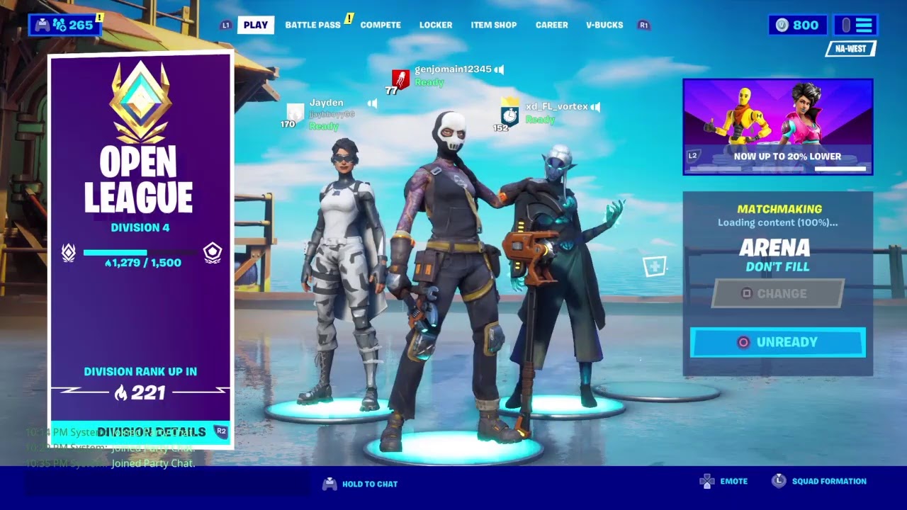 Fortnite arena - YouTube