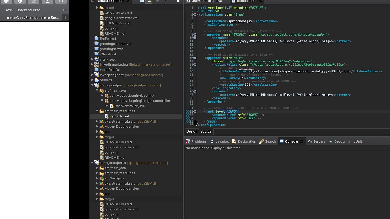 Spring Boot JMX Logging Tomcat JConsole - YouTube