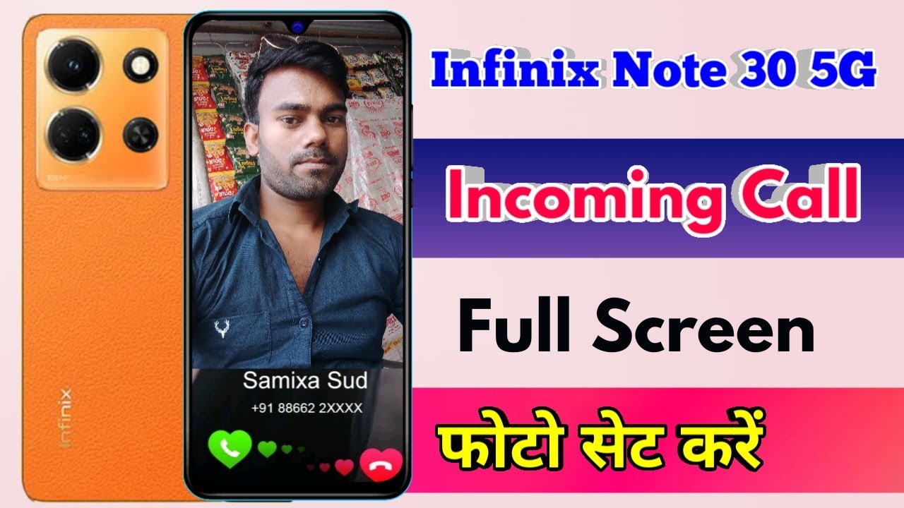 how to set incoming call photo in infinix note 30 5g, infinix note 30 ...