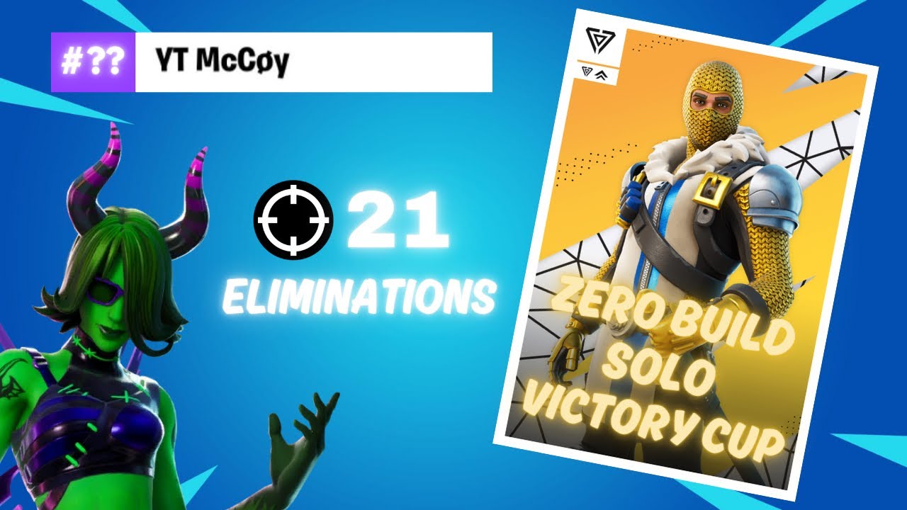 Zero Build Solo Victory Cup | High Elimination Game! - YouTube