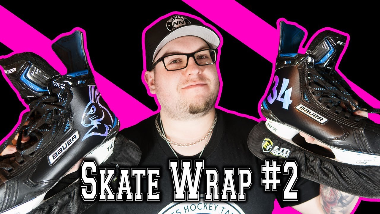 How To Vinyl Wrap Your Hockey Skates #2 | JesseOfficialSketch - YouTube
