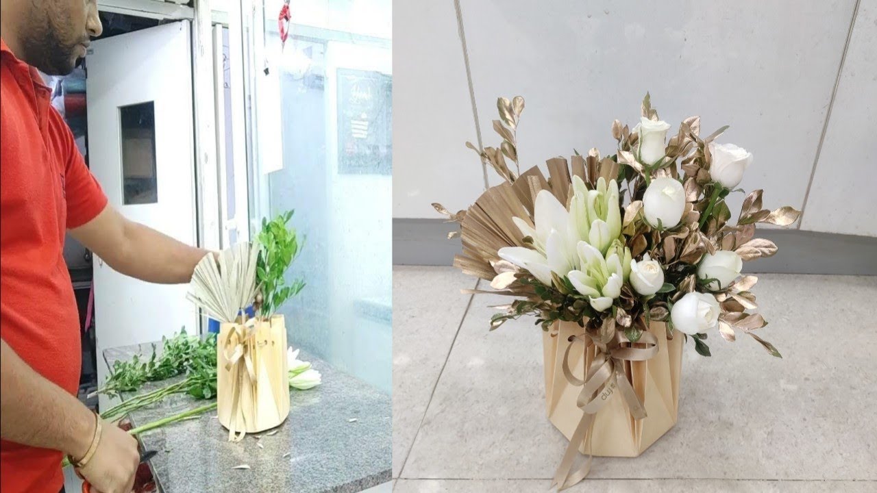 Floristry for beginners | flower arrangment vase - YouTube