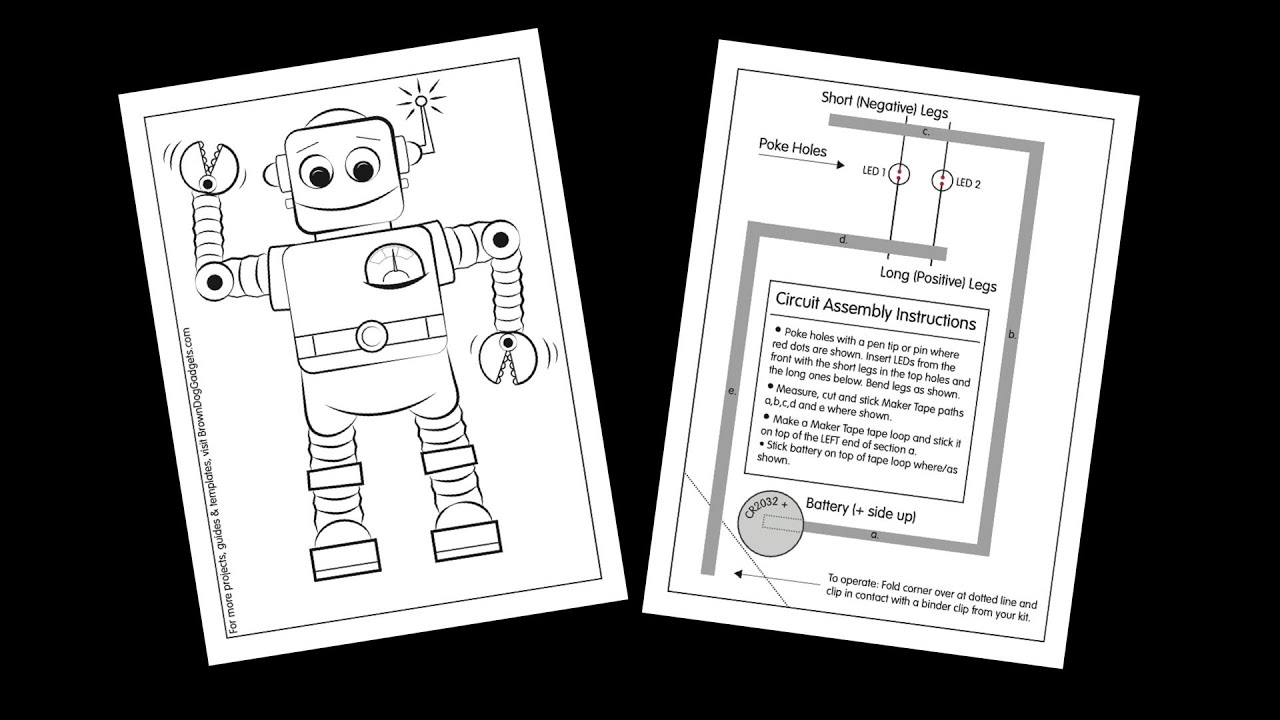 Clawed Von Robot Paper Circuit - YouTube