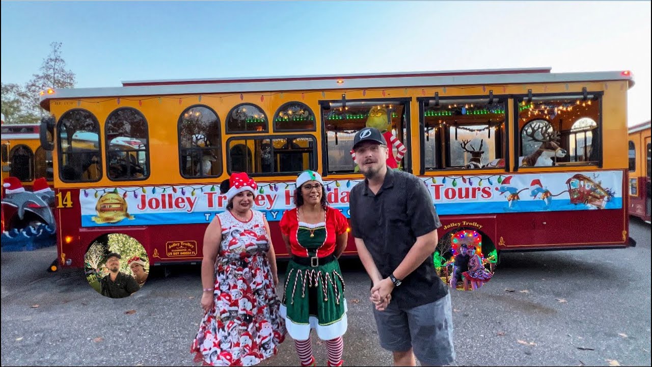 A Jolley Trolley Christmas Lights Tour! - YouTube