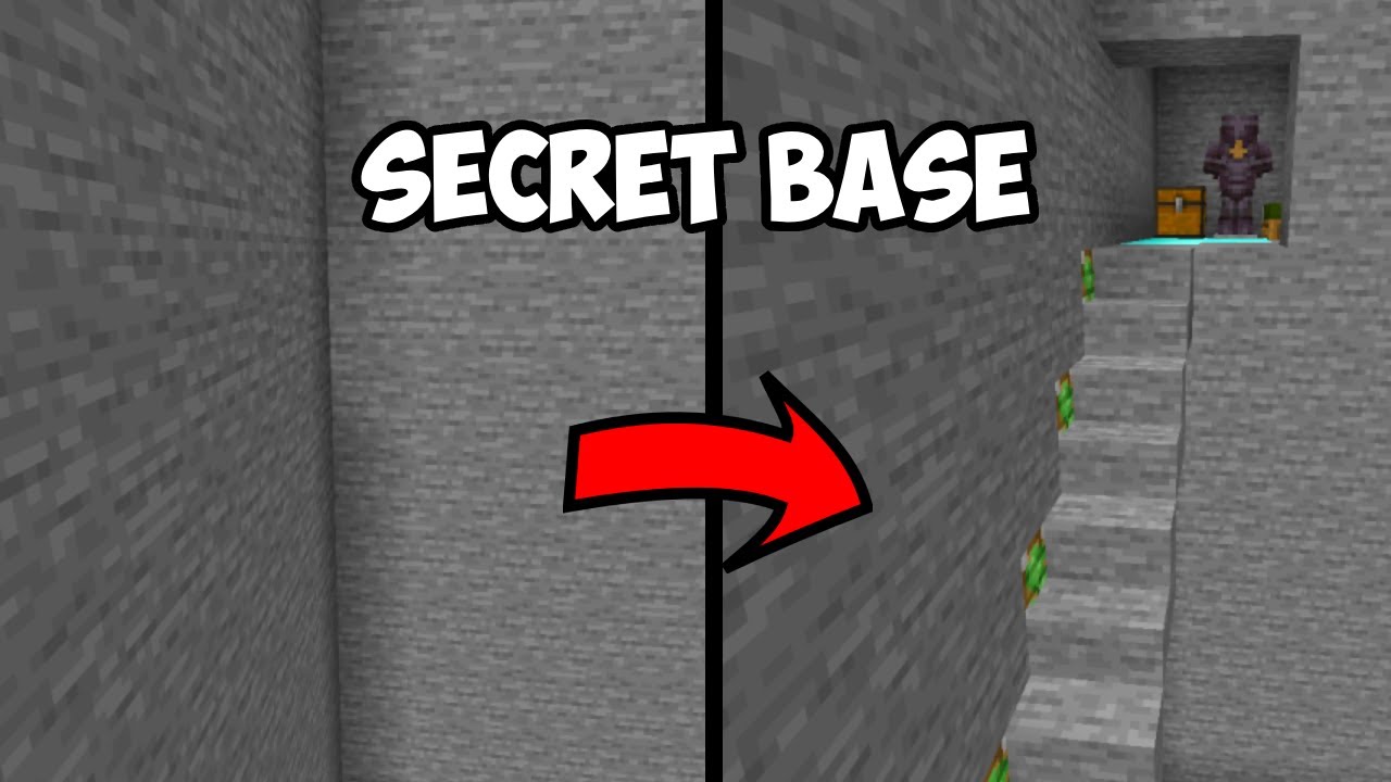 Minecraft: How to build a SECRET BASE | Hidden STAIRCASE - YouTube