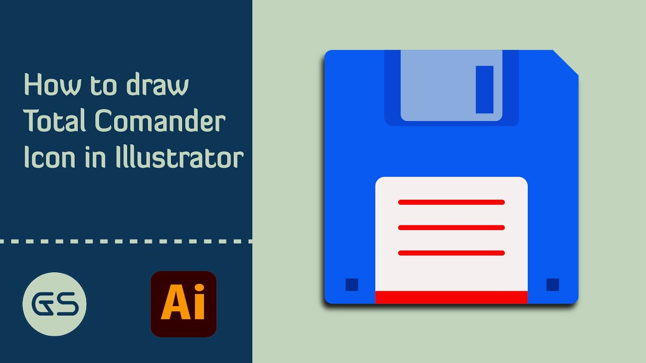 How to draw Total Commander Icon in Illustrator || Icon Design - YouTube