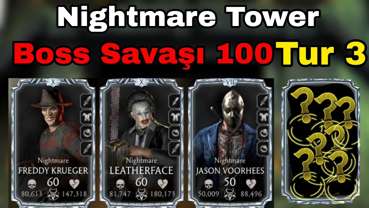 Nightmare Team vs Nightmare Tower Boss Savaşı 100 | Tur 3 | Mk Mobile ...