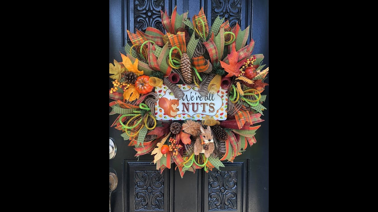 How to make the fall wreath kit with Laura Jean's Wreath Room - YouTube