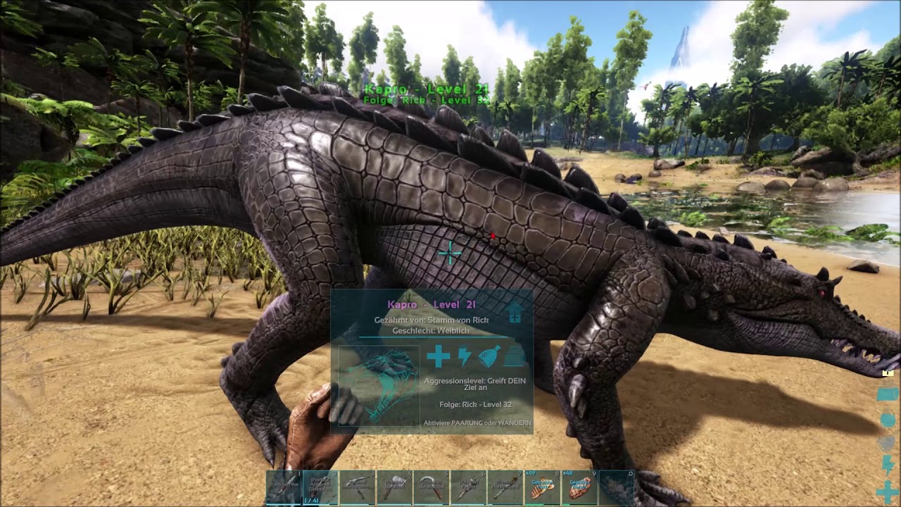 Tutorial - ARK - Kaprosuchus Zähmen - Let's Play #7 - YouTube