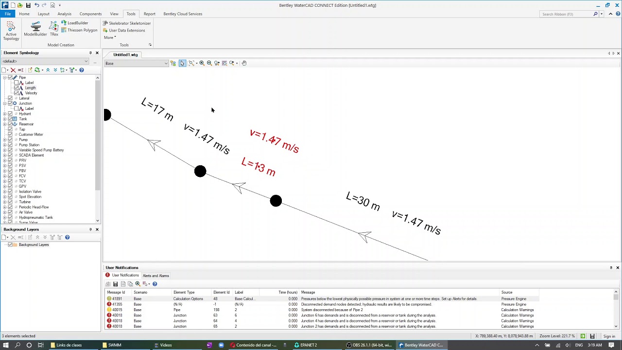 Exportar desde Epanet a Watercad para Exportar a Autocad para plotear ...