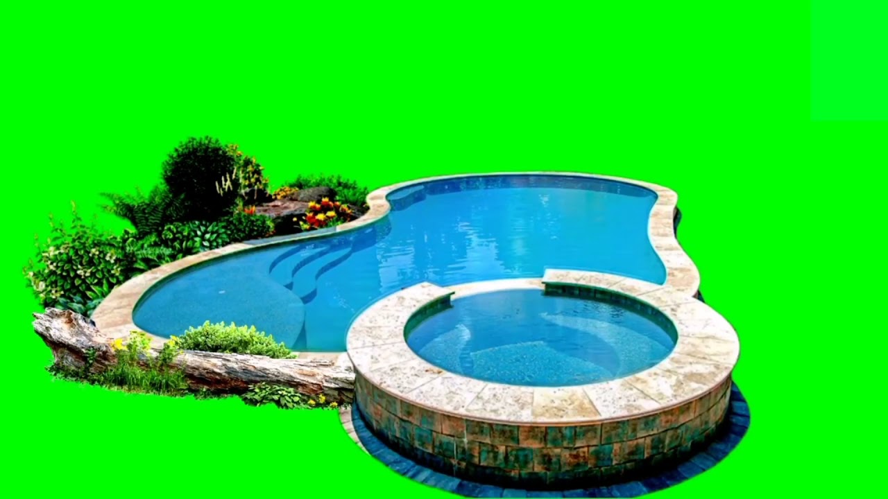Swimming pool green screen | chroma key | video editing - YouTube