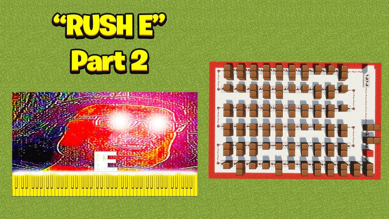"RUSH E" - Sheet Music Boss (Part 2) Minecraft Note Blocks Tutorial ...