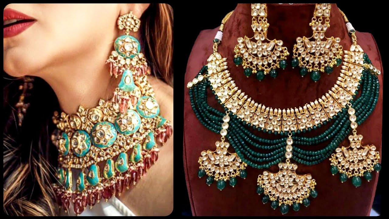 Most Beautiful Gold Nacklaces Chokker Sets Different styles With Real ...
